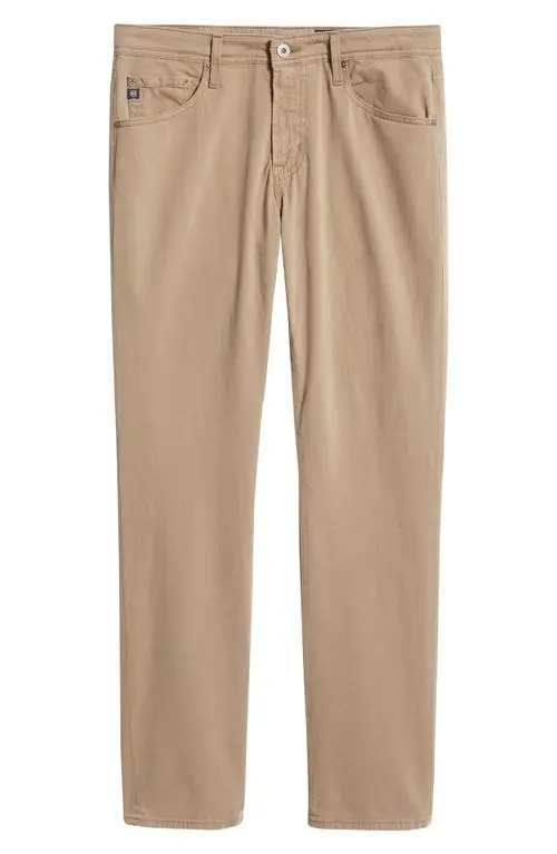 Ag Slim Straight Stretch Sateen Pants - Stone Barrack