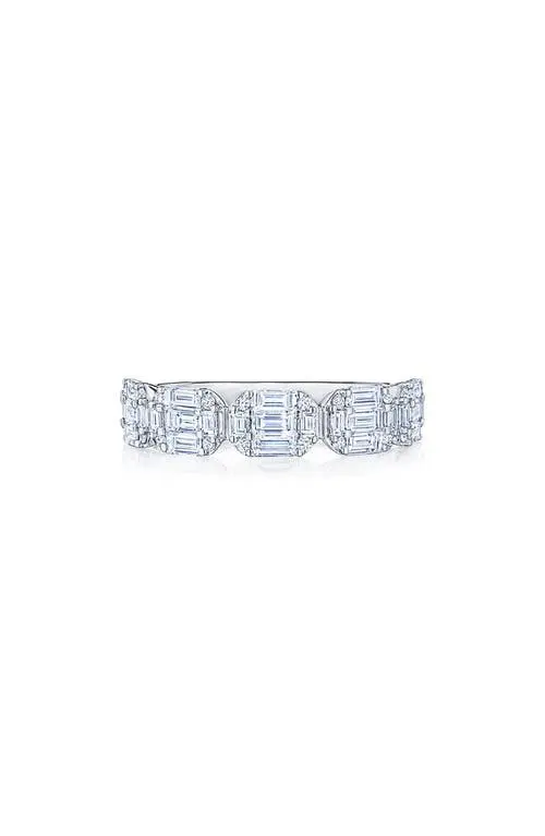 Kwiat Sunburst Diamond Baguette Band Ring - White Gold/diamond