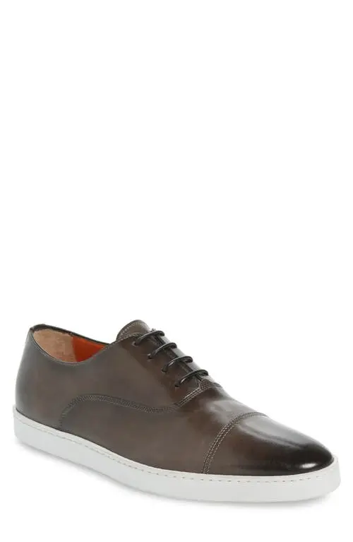 Santoni Durbin Derby Calfskin Leather Sneaker Lace-up Gray Brown Men 10.5 Santoni Durbin Derby Calfskin Leather Sneaker Lace-up Gray  main image 4