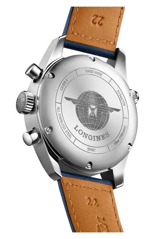 LONGINES Spirit Automatic Chronograph Strap Watch - Blue/silver