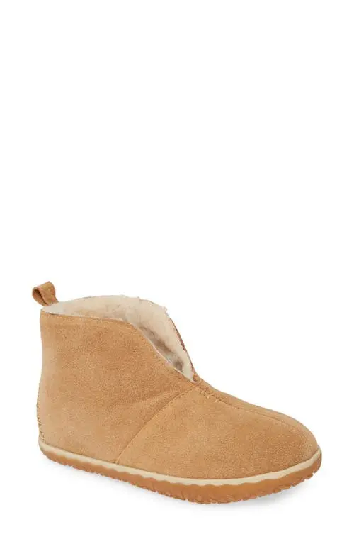 Minnetonka Tucson Faux-fur Lined Bootie - Cinnamon Suede