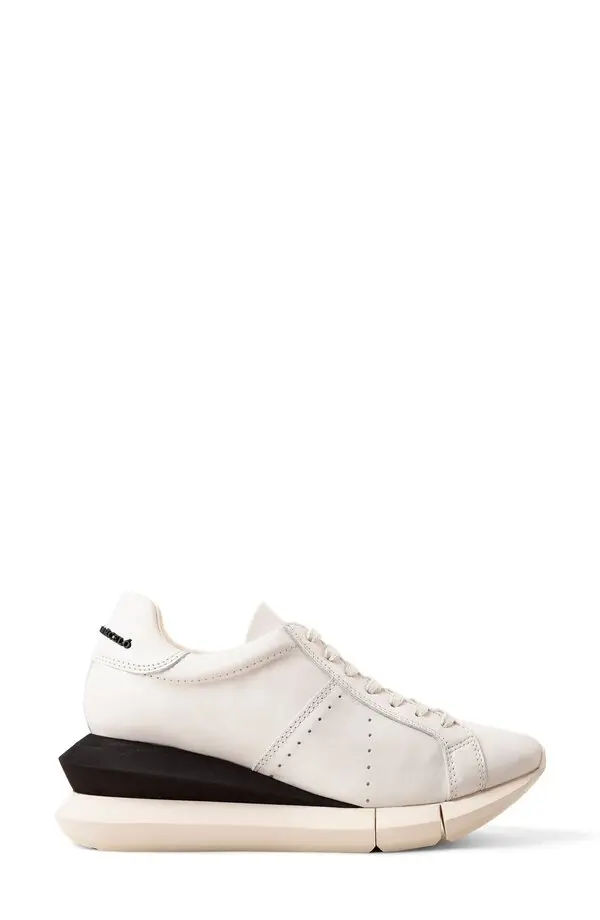 PALOMA BARCELO Alenzon Wedge Sneakers - Gesso/ Black