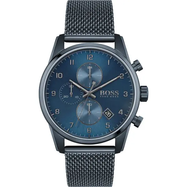BOSS Skymaster Chronograph Mesh Strap Watch