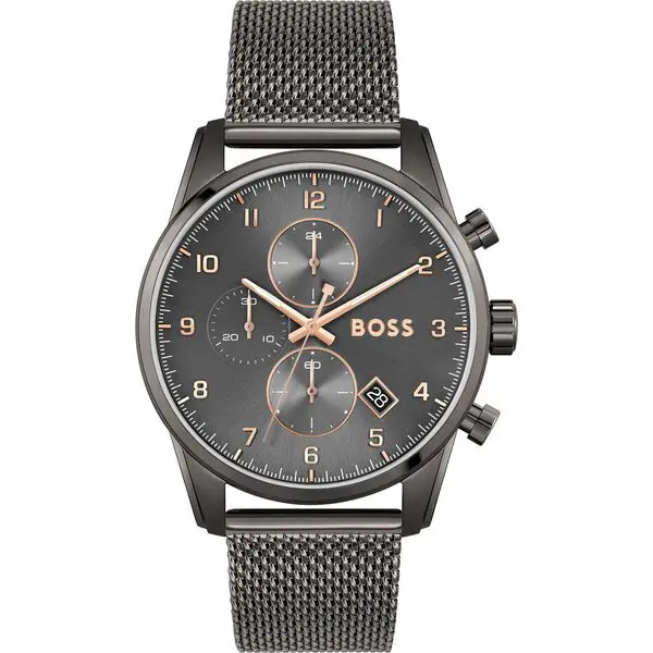 BOSS Skymaster Chronograph Mesh Strap Watch