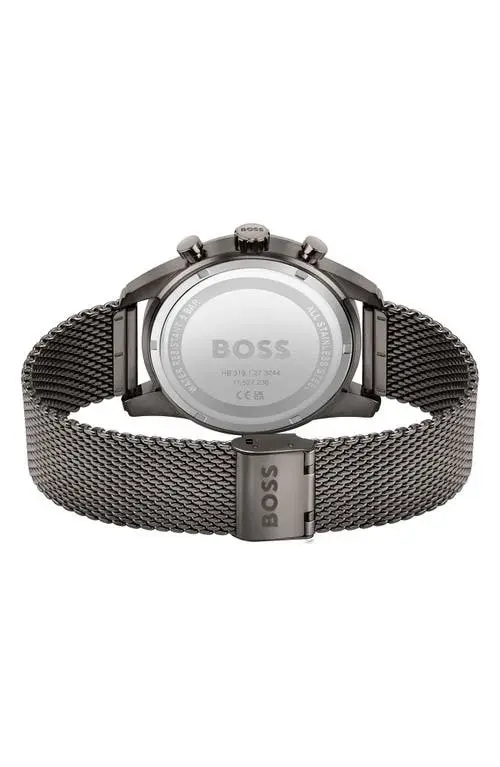 BOSS Skymaster Chronograph Mesh Strap Watch