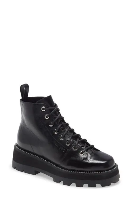 JIMMY CHOO Colby Crystal Welt Platform Lace Up Boot