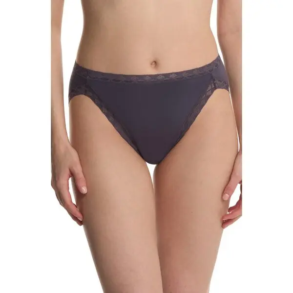 Natori Bliss Cotton French Cut Briefs - Greystone