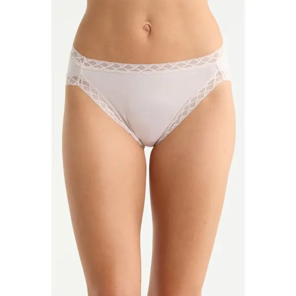 Natori Bliss Cotton French Cut Briefs - Ivory Rose
