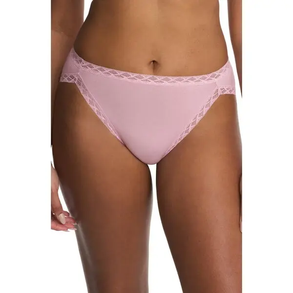 Natori Bliss Cotton French Cut Briefs - Pink Velvt
