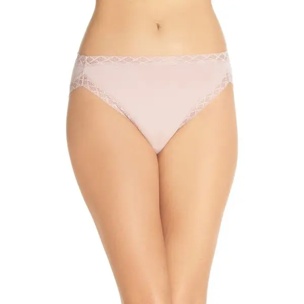 Natori Bliss Cotton French Cut Briefs - Rose Beige