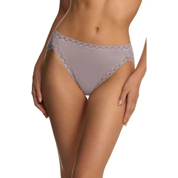 Natori Bliss Cotton French Cut Briefs - Silver Peony