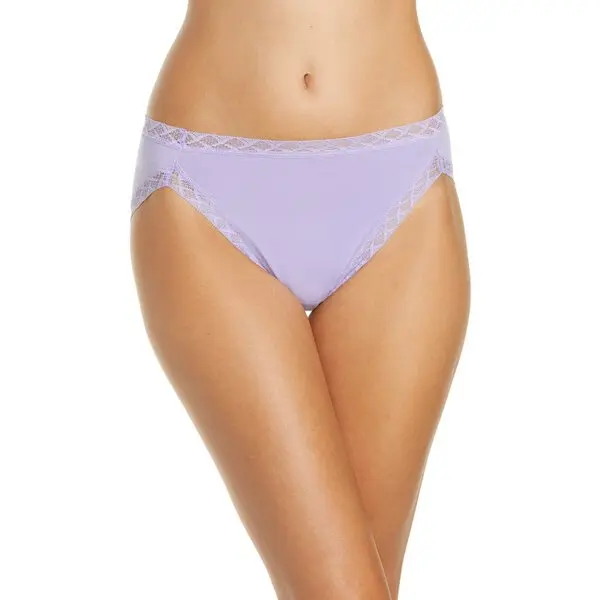 Natori Bliss Cotton French Cut Briefs - Violet Tlp