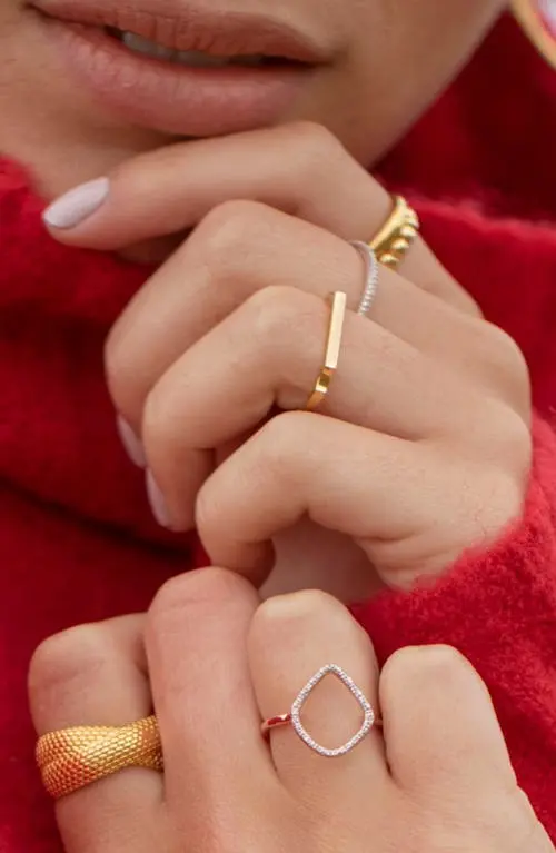 Monica Vinader Signature Thin Ring - Gold
