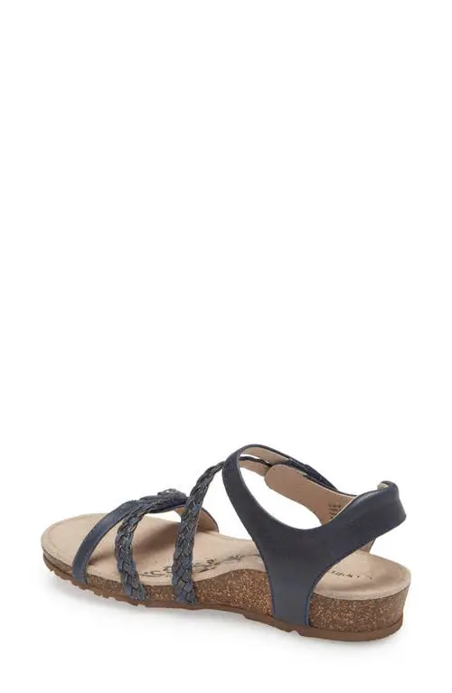 AETREX Jillian Braided Leather Strap Sandal