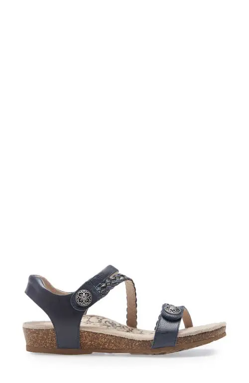 AETREX Jillian Braided Leather Strap Sandal