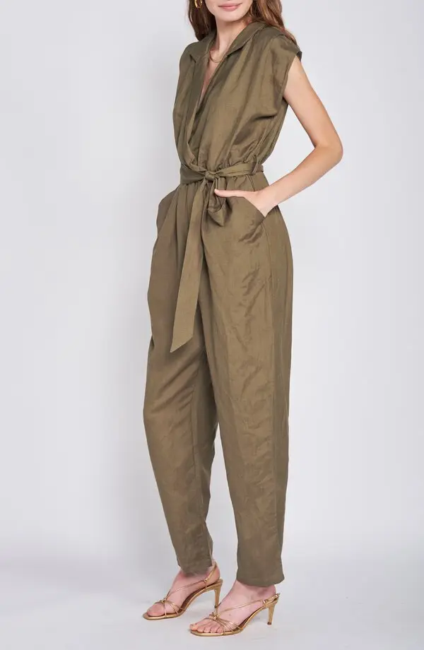 EN SAISON Tie Waist Jumpsuit