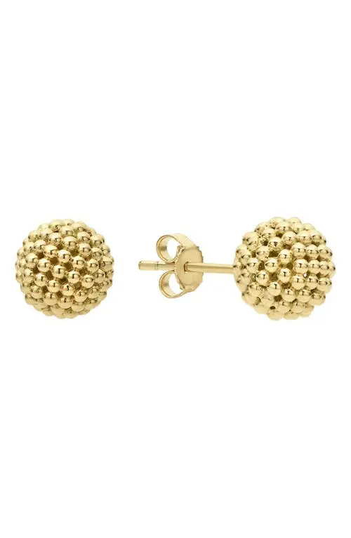 Lagos 18k Caviar Ball Stud Earrings - Gold