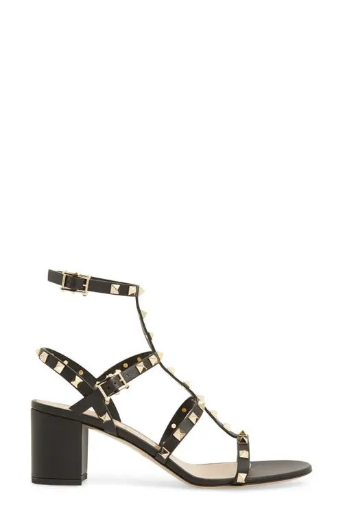 Valentino Garavani Rockstud Block Heel Sandal - Nero