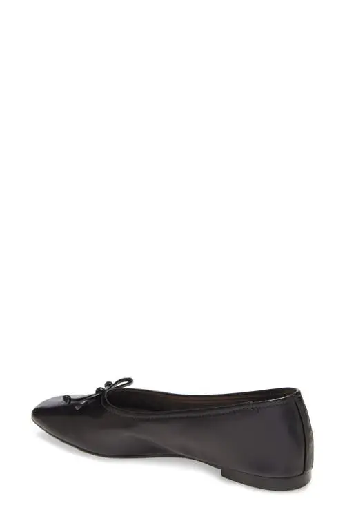 Schutz Arissa Square Toe Ballet Flat - Black Croc
