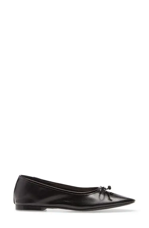 Schutz Arissa Square Toe Ballet Flat - Black Croc
