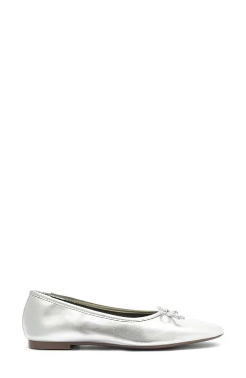 Schutz Arissa Square Toe Ballet Flat - Prata