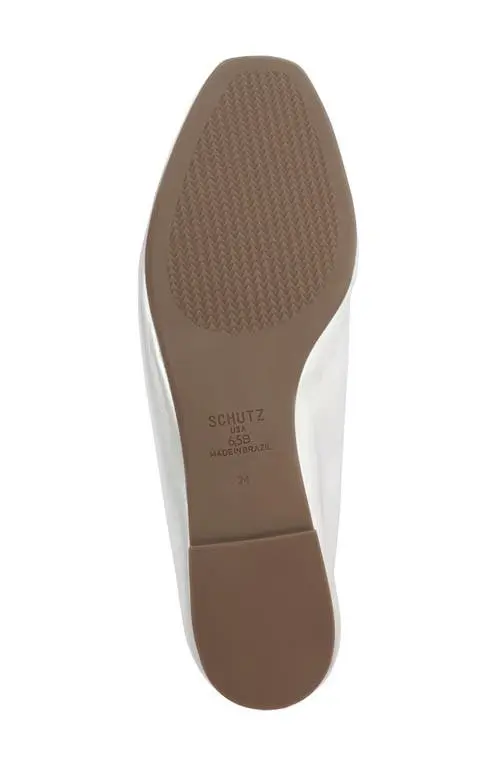Schutz Arissa Square Toe Ballet Flat - Prata