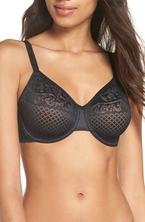 Wacoal Visual Effects Underwire Minimizer Bra - Black