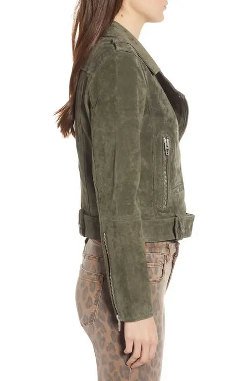 Blanknyc Suede Moto Jacket - Herb