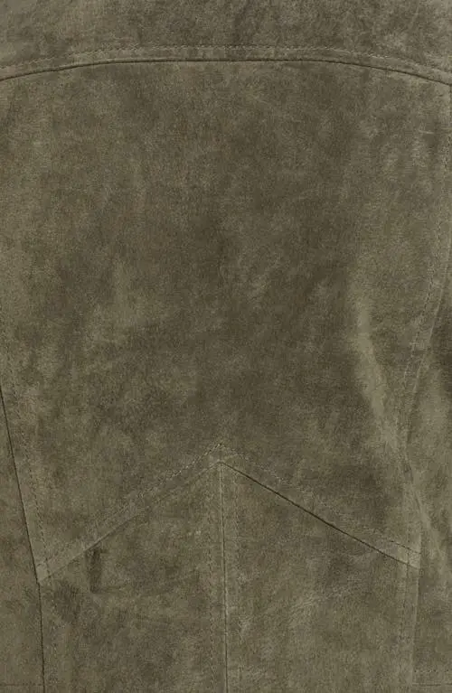 Blanknyc Suede Moto Jacket - Herb