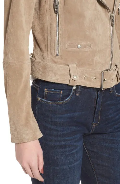 Blanknyc Suede Moto Jacket - Sand Stoner