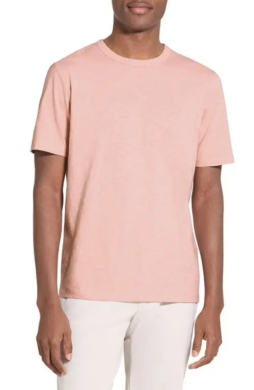 Theory Essential In Cosmos Slub Cotton Tee - Chalk Pink