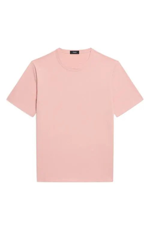 Theory Essential In Cosmos Slub Cotton Tee - Chalk Pink