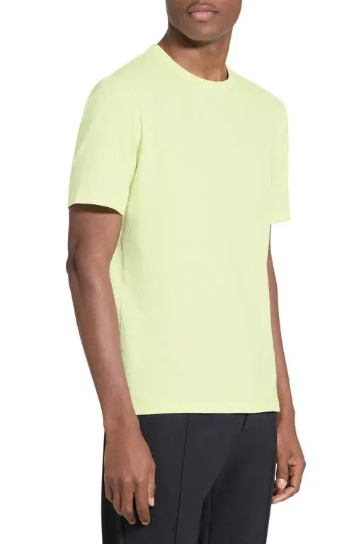 Theory Essential In Cosmos Slub Cotton Tee - Faded Lime