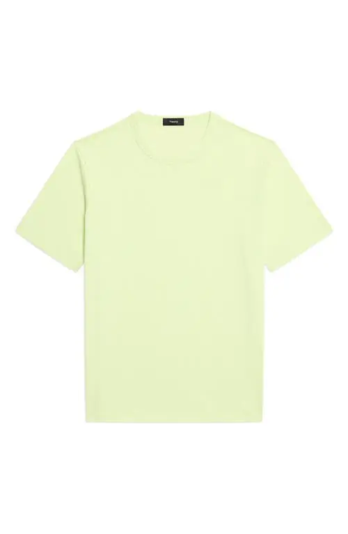 Theory Essential In Cosmos Slub Cotton Tee - Faded Lime