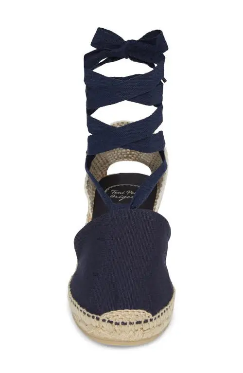 TONI PONS Valencia Espadrille Wedge - Navy Fabric