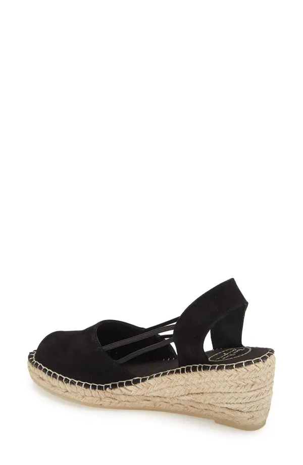 TONI PONS Terra Espadrille Wedge Sandal - Black Suede