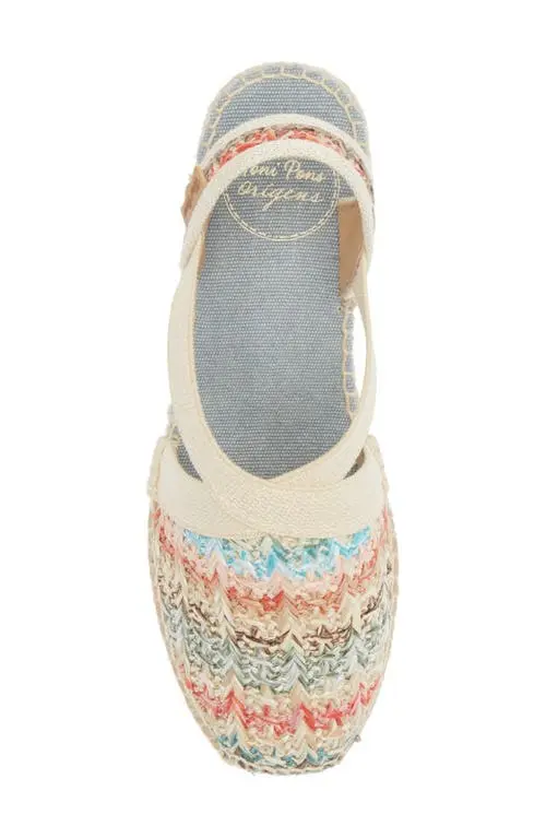 TONI PONS Terra Espadrille Wedge Sandal - Multi Woven Fabric