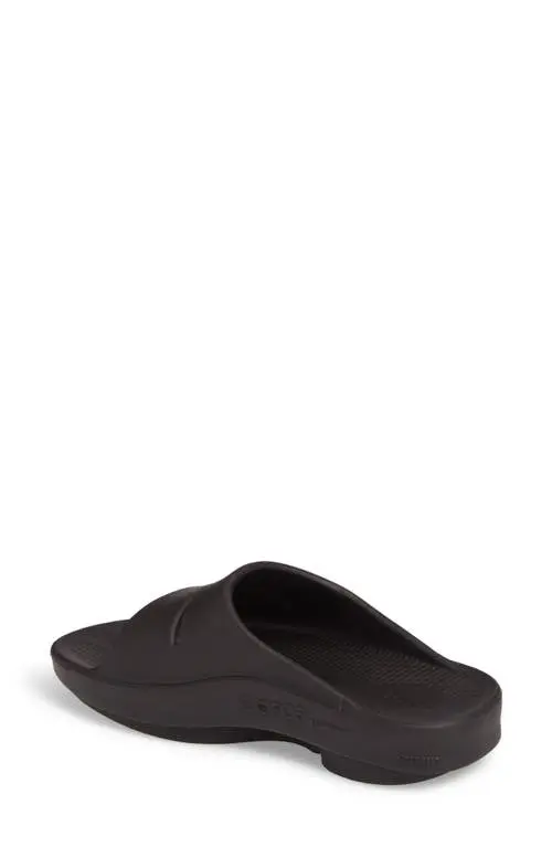 OOFOS Gender Inclusive Ooaahh Slide Sandal - Black