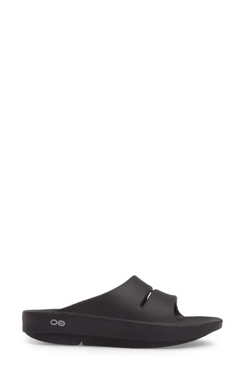 OOFOS Gender Inclusive Ooaahh Slide Sandal - Black