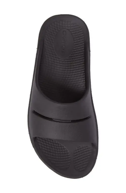 OOFOS Gender Inclusive Ooaahh Slide Sandal - Black