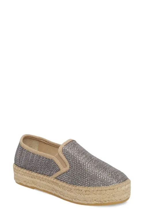 TONI PONS Fonda Platform Espadrille Sneaker - Lead Fabric