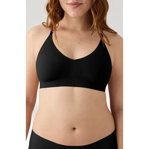 TRUE & CO Triangle Lace Racerback Bralette - Black