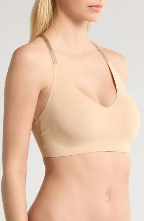 TRUE & CO Triangle Lace Racerback Bralette - Desert
