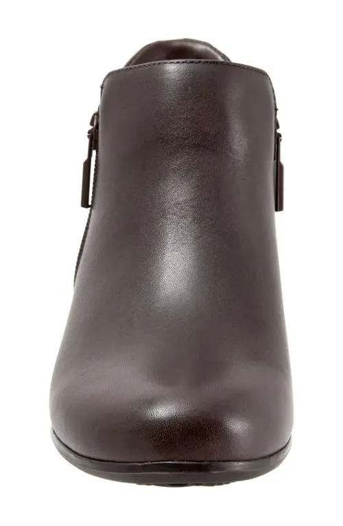 Trotters Major Bootie - Dark Brown Leather