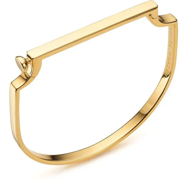 Monica Vinader Engravable Signature Thin Bangle - Gold