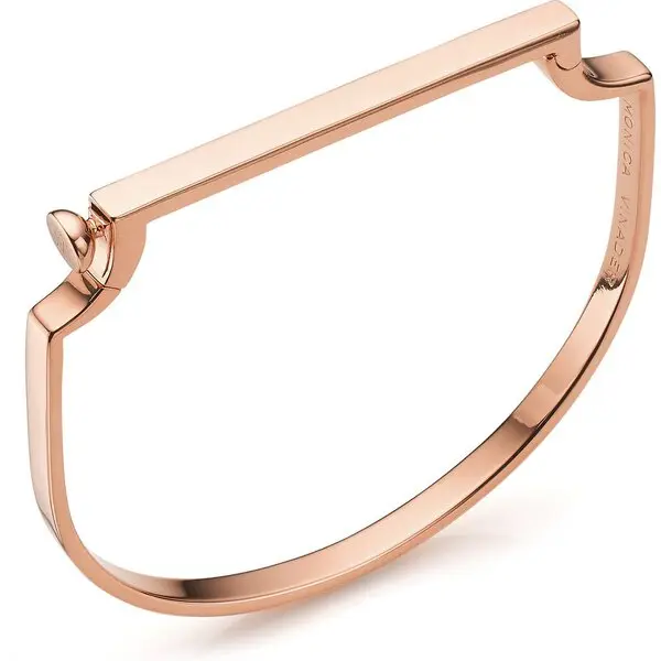 Monica Vinader Engravable Signature Thin Bangle - Ros Gold