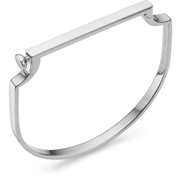 Monica Vinader Engravable Signature Thin Bangle - Silver