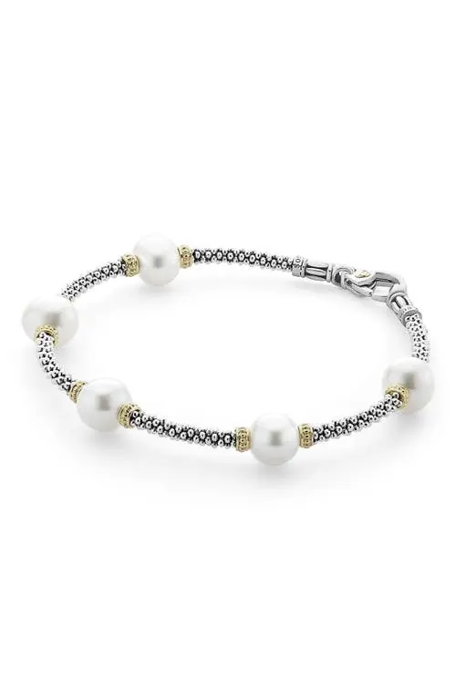 Lagos Luna Pearl Rope Bracelet - Silver