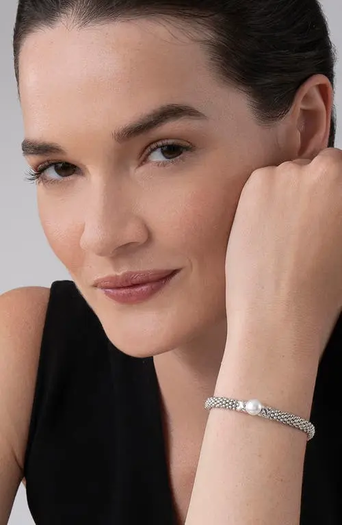 Lagos Luna Pearl Caviar Bracelet - Silver/pearl