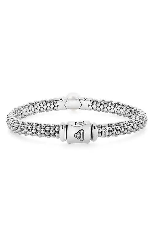 Lagos Luna Pearl Caviar Bracelet - Silver/pearl